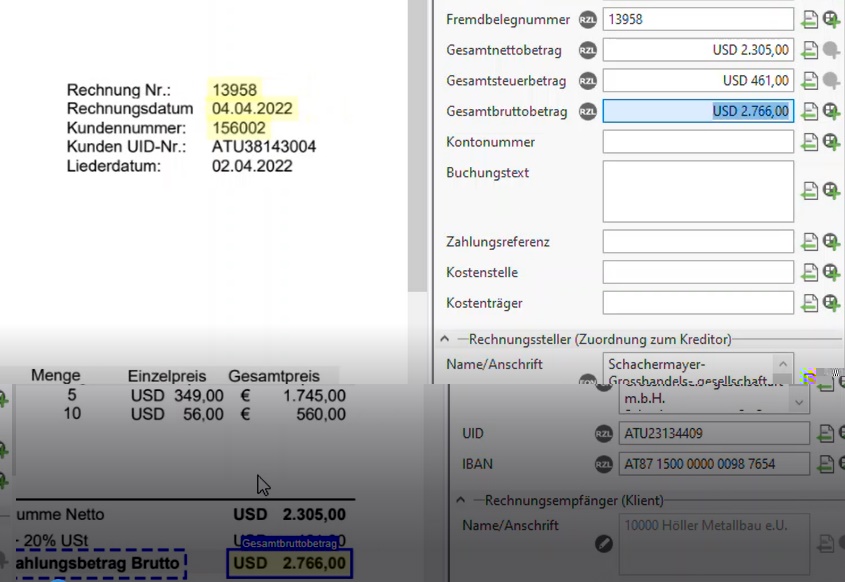 Buchen mit digitalen Belegen in RZL FIBU - RZL Online Hilfe