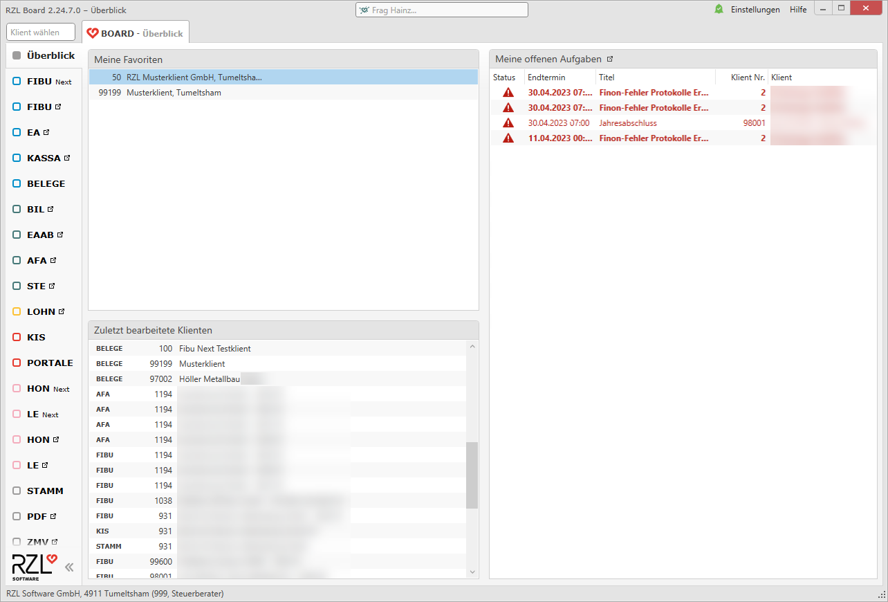 Allgemeines - RZL Online Hilfe