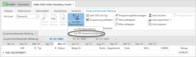 Elektronische Übermittlung der ZM - RZL Online Hilfe