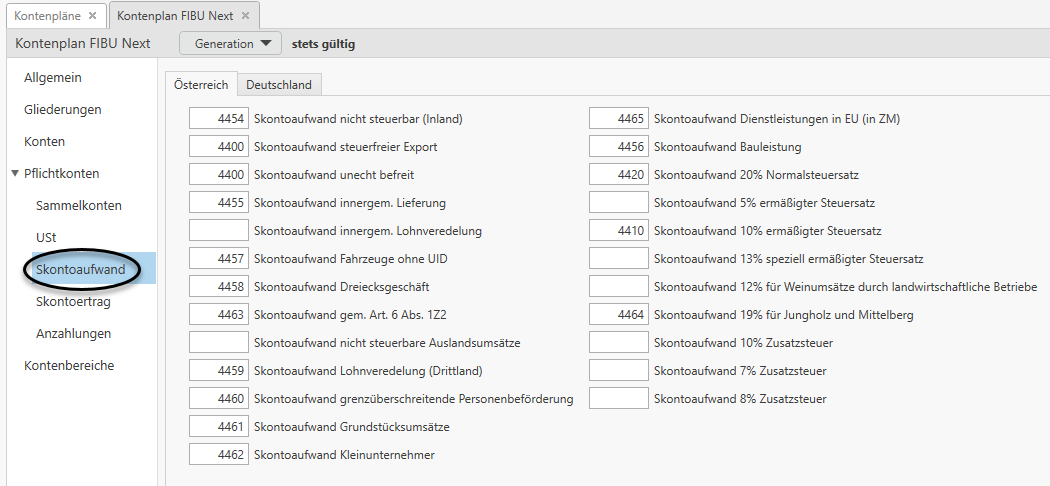 Kontenpläne - RZL Online Hilfe