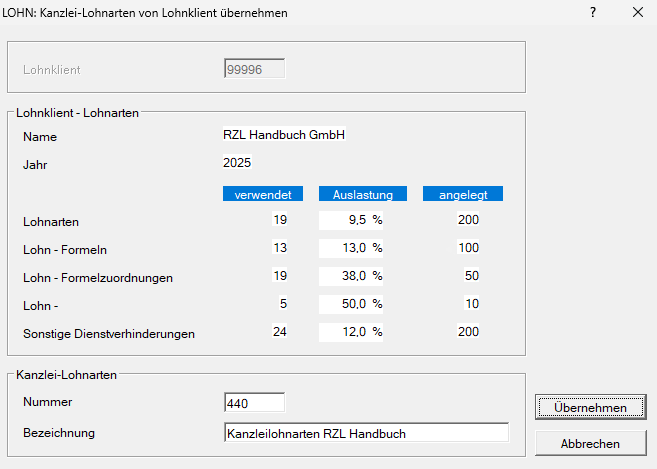 Verwaltung der freien Lohnarten (kanzlei- oder klientenbezogen) - RZL ...