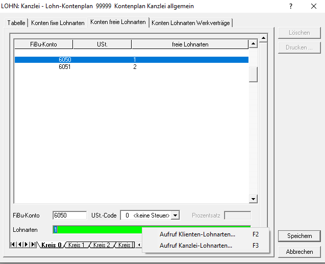 Kanzleitexte und Kanzleilohnkontenpläne - RZL Online Hilfe