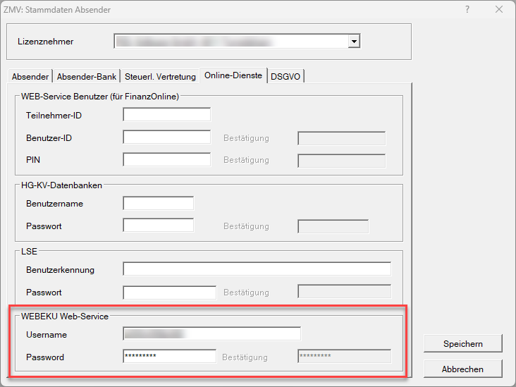 WEBEKU Webservice - RZL Online Hilfe