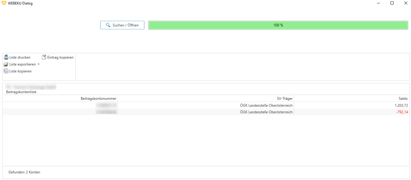 WEBEKU Webservice - RZL Online Hilfe