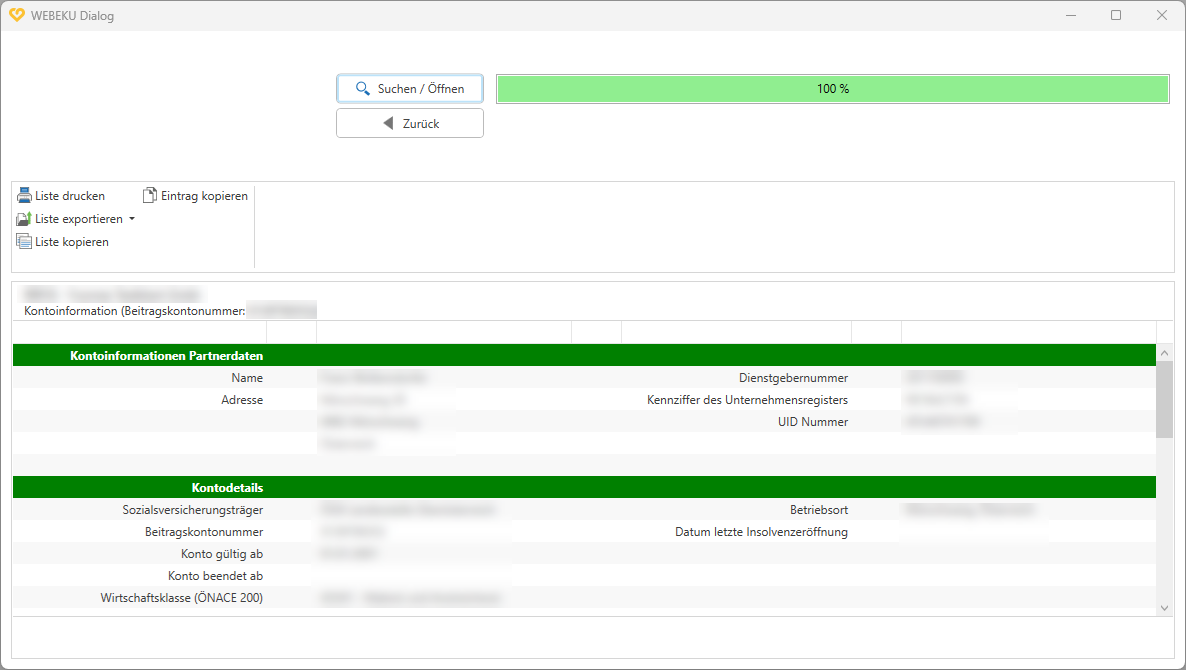 WEBEKU Webservice - RZL Online Hilfe