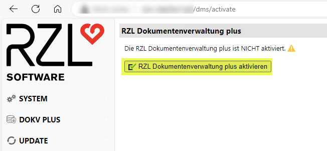 Dokumentenverwaltung Plus einrichten - RZL Online Hilfe