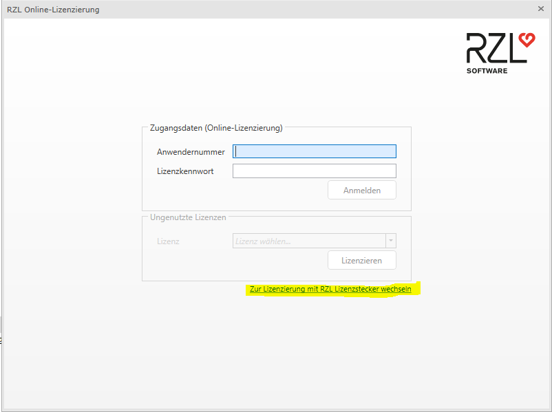 RZL Lizenzierung - RZL Online Hilfe