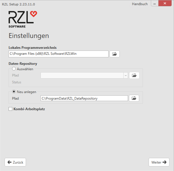 Installation - RZL Online Hilfe