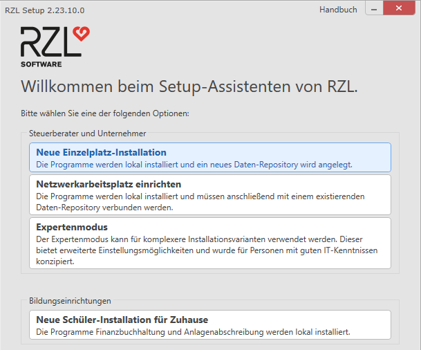 Installation - RZL Online Hilfe
