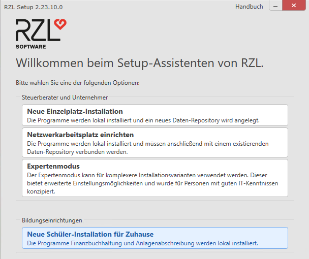Installation - RZL Online Hilfe